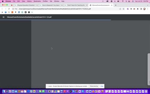 5 Senses Poster / Worksheet (with editable Canva link) Grade 1 D1.4