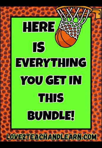 10 BASKETBALL PE STATIONS - March Fun BUNDLE Physical Education Games ...