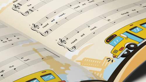 The Wheels on the Bus - Traditional Song | Easy Piano Sheet Music by ...