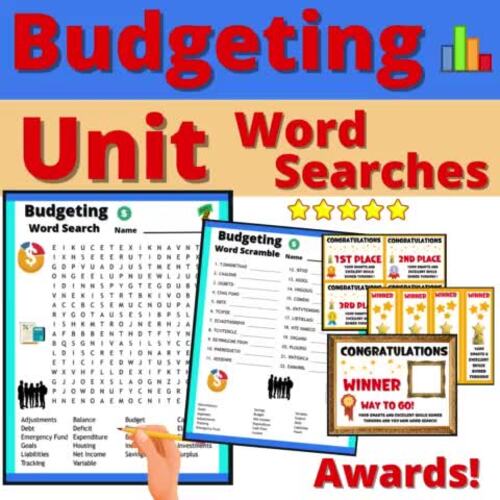 Budgeting Word Search Activity Personal Finance Financial Literacy Budget