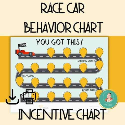Race Car Behavior Chart, Incentive Chart, Reward Chart, Classroom ...