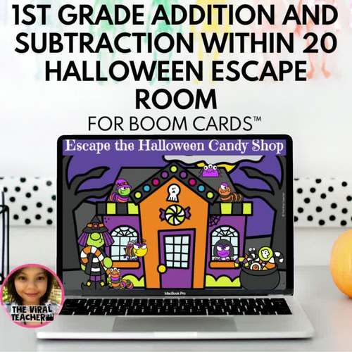 Addition and Subtraction within 20 for 1st Grade Halloween Escape Room ...