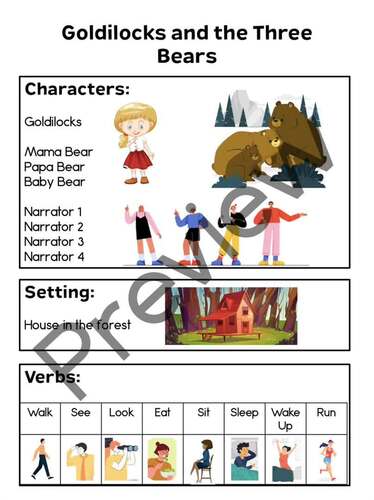 Newcomer ELL Reader's Theater - Goldilocks (ESL Reading Fluency) by ...