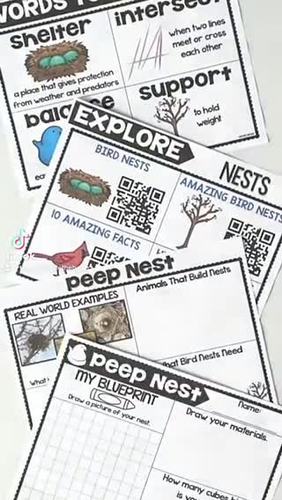 Easter Spring STEM Activities & Challenges (April) - Peep Bird Nest ...