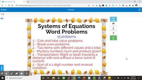 Algebra 1 Semester 2: BOOM Cards Bundle - 28 Decks by You Learning Math
