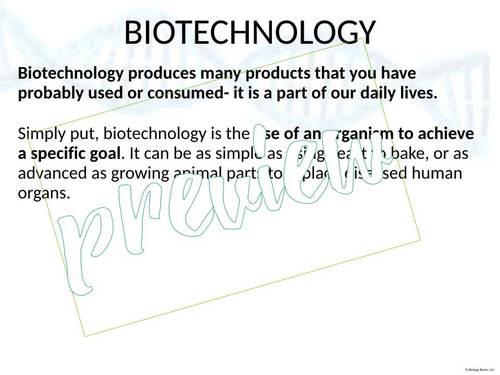 Biotechnology PowerPoint Notes by Biology Roots | TPT