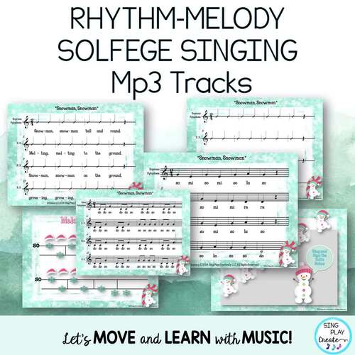 Music Lesson: "Snowman, Snowman" Orff, Kodaly, Pentatonic, Worksheets, Unit