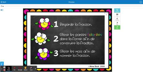 BUNDLE of BOOM™ Cards: Les fractions (en français) by Mme Bock | TPT