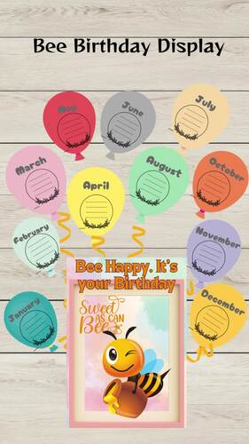 Bee theme birthday bundle, A4 and A3 options by Gizelle Geyer | TPT