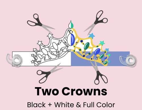 Royal Crown / Party Hat / Mask / Costume / Animal / Headband ** Two ...