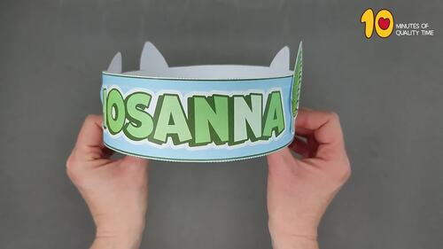 Palm Sunday - Hosanna Paper Crown by 10 Minutes of Quality Time | TPT