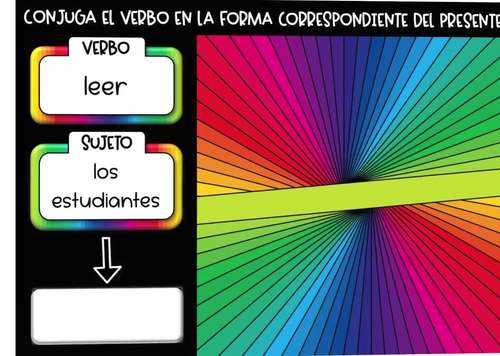 -AR -ER -IR Spanish present verb conjugation Boom Cards™ by Miss the Profe
