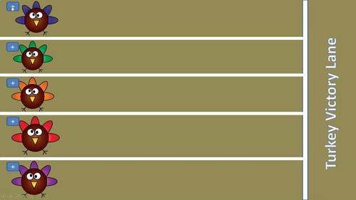 Turkey race board (lite version), PowerPoint Game by Handy Teaching Tools