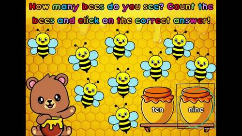Counting Objects up to 20 and Matching Number Names Spring Bees Math ...