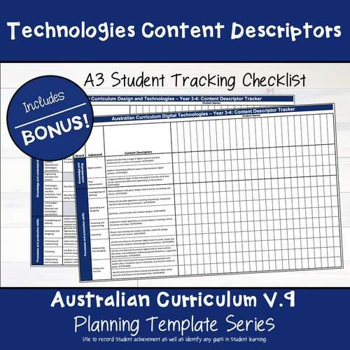 V9 Australian Curriculum TECHNOLOGIES Content Descriptor Overviews ...