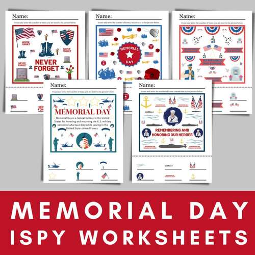 Memorial Day I-Spy Activity for Kids | Fun and Educational Search and ...