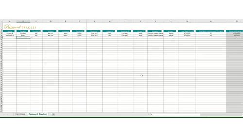 Simple Password Tracker Excel Spreadsheet by Mom Money Map | TPT