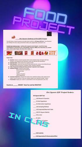 Statistics: Chi Square GOF M&M Activity/Project No Prep by The Math Lane