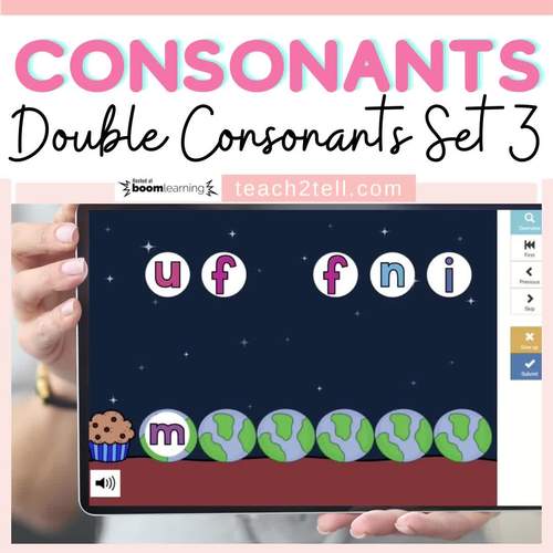 Double Consonants Boom Digital Cards Set 3 by Teach2Tell | TPT