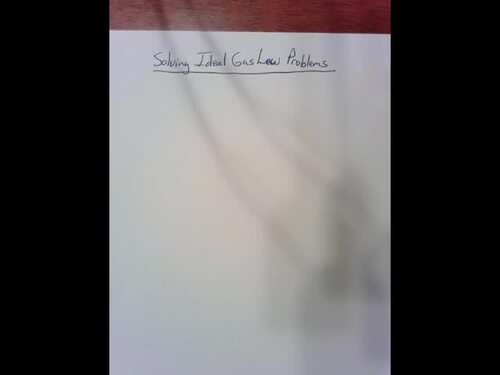 Solving Ideal Gas Law Problems Video by All Your Chemistry Needs