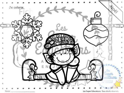 Fiches thématiques Noël - French Christmas worksheets by Les Super ...