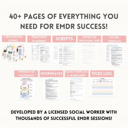 EMDR Bundle for Counseling, Social Work, Therapy! Scripts, Resources ...