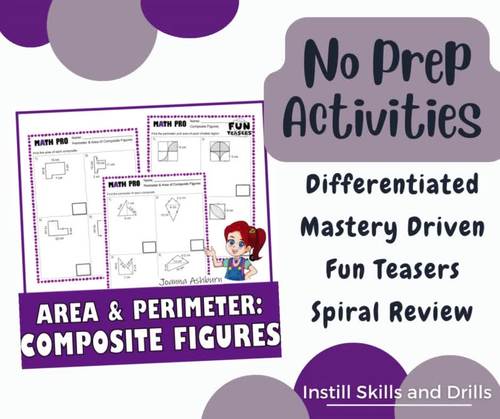 Area & Perimeter of Compound Figures: Practice and Enrichment Worksheets