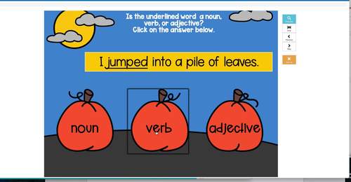 Nouns, Verbs, and Adjectives Practice BOOM™ CARD by Teach Create Sleep ...
