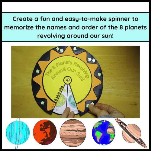 "8 Planets of Our Solar System" Spinner | A Fun Activity for an Outer ...