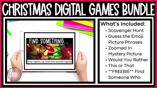 Christmas Digital Games and Activities BUNDLE - Christmas and Holiday Party
