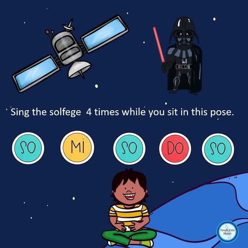 Star Wars Music, Yoga and Solfege: No Prep Tied Rhythm, Dotted Rhythms