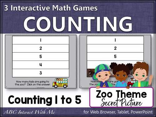 Counting to 5 Number Sense Interactive Math Game {Reveal Secret Picture ...
