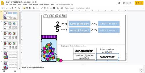 Fractions of a Set Google Slides by Hooty's Homeroom | TPT