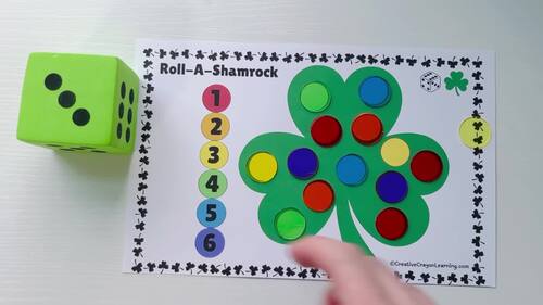 Roll-A-Shamrock: St. Patrick’s Day Math Center Game for PreK ...