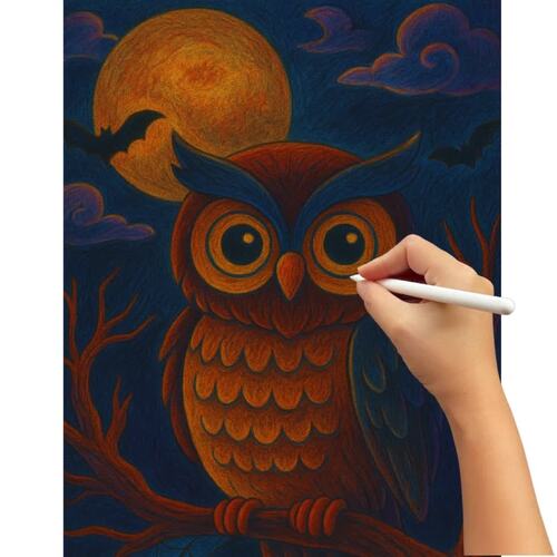 Happy Halloween Coloring Pages | Owls in the Night | Spooky Cute Fun