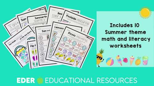 Summer Worksheets for Preschool | Summer-theme Worksheets for Pre-K
