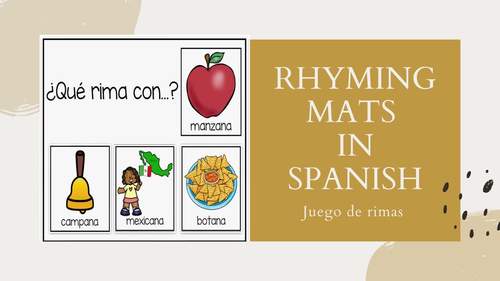 Rhyming in Spanish | Las Rimas Activity Mats | Actividades de rimas ...