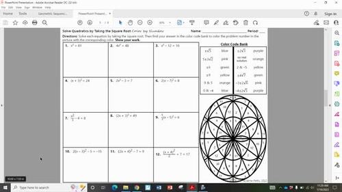 Algebra 1 Color by Number Activity Bundle by Doing Math | TPT