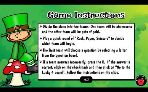 Lucky 4 St. Patricks Day Note Naming Game Connect Four Music Game Music ...