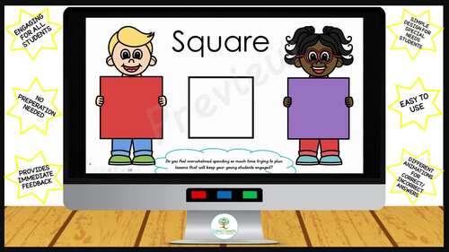 Square Interactive PowerPoint Activity | Preschool, Prek, TK, K & Spec Educ