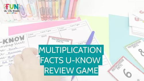 Multiplication Game for Math Fact Centers or Stations: U-Know | TpT
