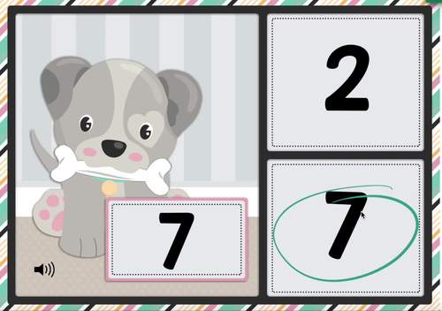 Number Seven with Boom Cards™ | Puppy | Number 7 Recognition | Digital
