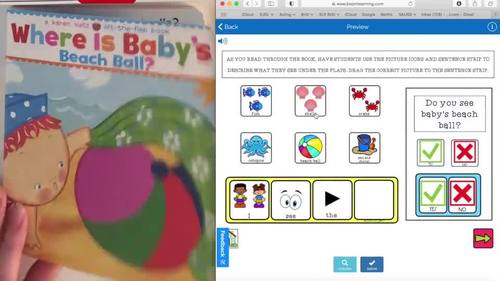 WHERE IS BABY'S BEACH BALL? DIGITAL BOOM CARDS, BOOK COMPANION by SLP Britt