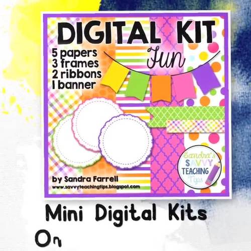 Digital Paper and Frame Mini Kit CITY by Savvy Teaching Tips | TpT