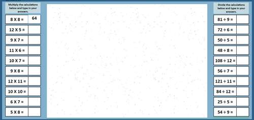 Mystery Digital Pixel Art NO PREP Winter Scene Multiplication and ...