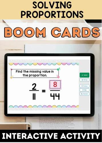 Solving Proportions | Boom Cards by Math and Glitter | TPT