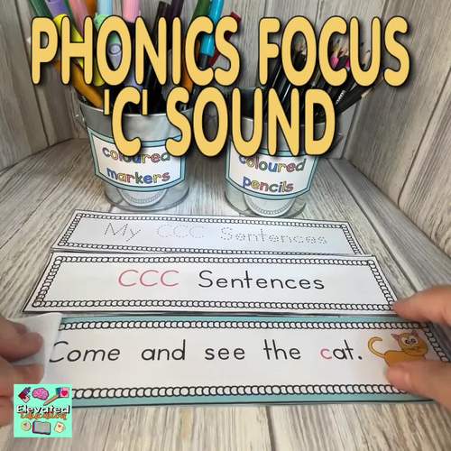 Kindergarten literacy centers and morning work phonics focus ‘c’ sound