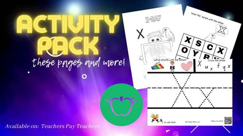 Letter X| Letter Recognition & Sound Recognition + Writing Activity Pack