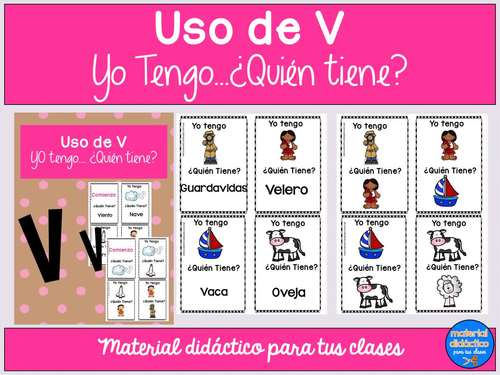 La letra V, Yo tengo...¿Quién tiene? 2021 | Pack de juegos| Spanish ...