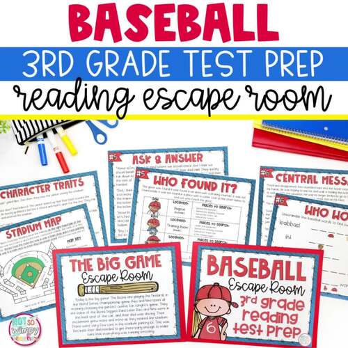 Reading Test Prep Escape Room Third Grade - Digital and Printable